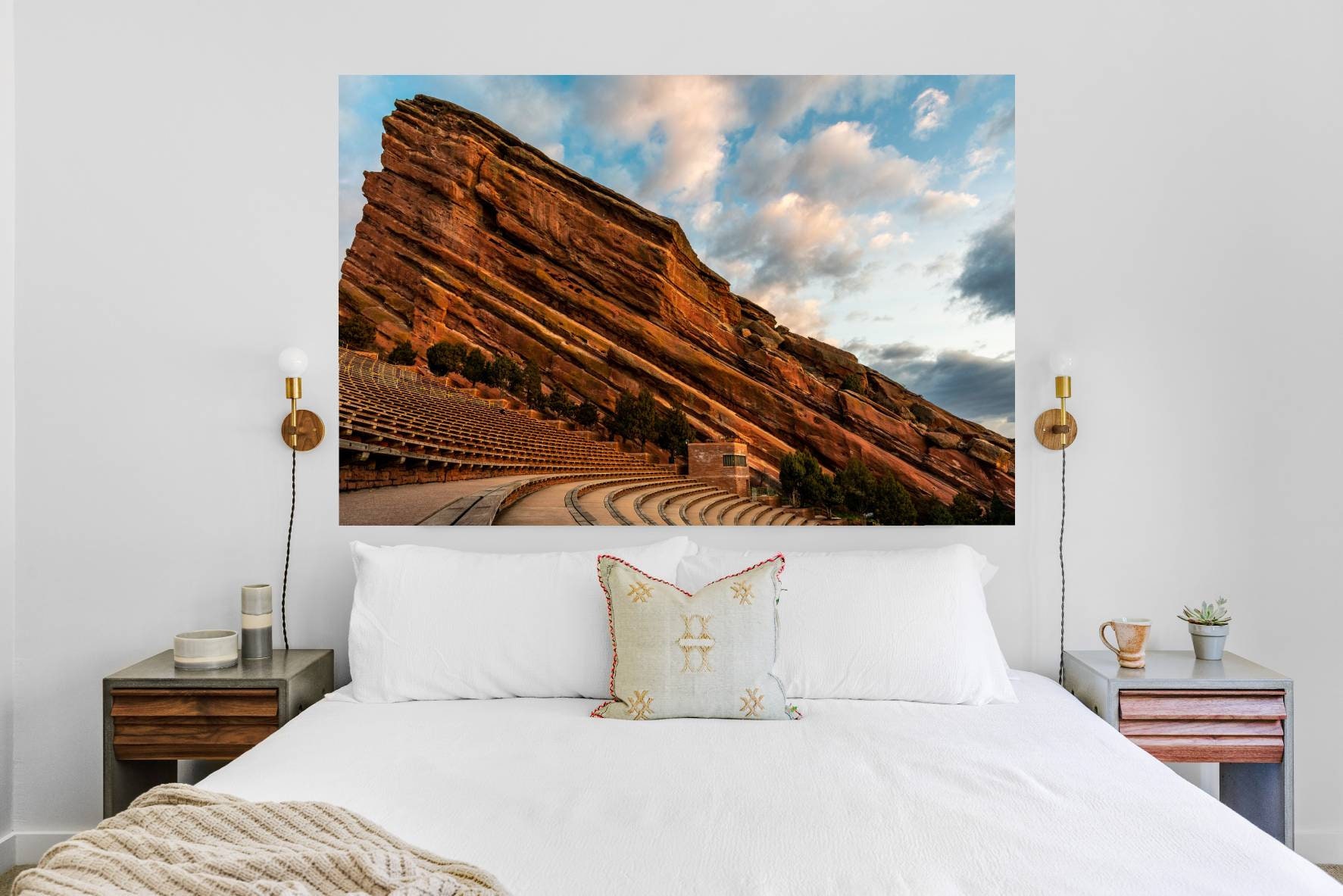 Canvas Print Red Rocks Amphitheatre, Colorado, Landscape - Etsy