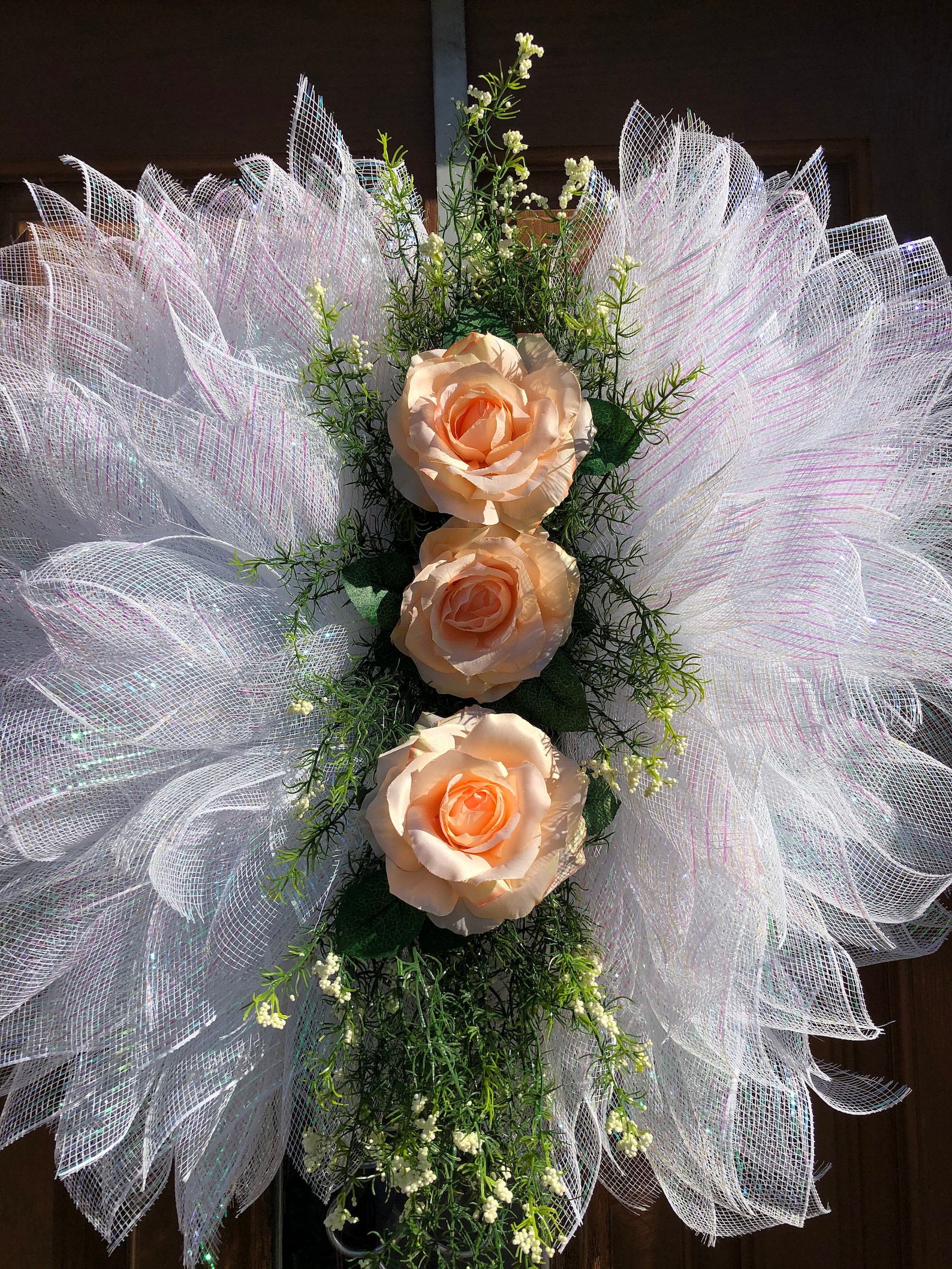 Angel Wings Angel Wing Wreath Angel Door Wreath Memorial - Etsy