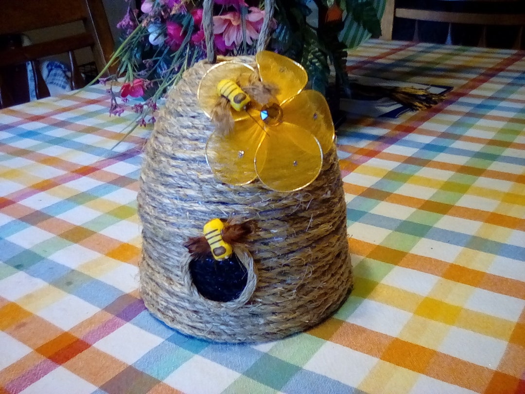 Bee Hive, Honey Bee Hive, Honey Bee Decor, Bee Hive Table Piece, Wreath ...