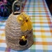 7 X 6 Grey Honey Bee Hive Table Piece With Yellow Flower - Etsy