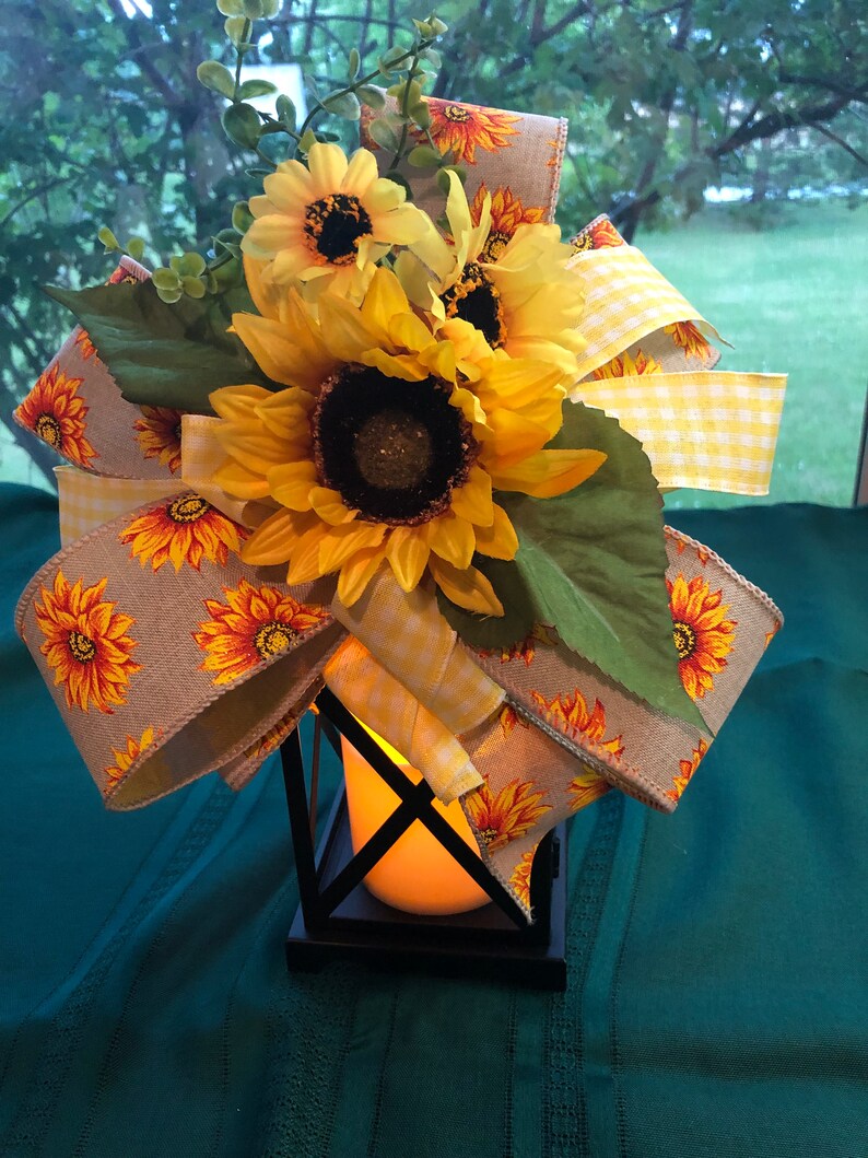 Sunflower Lantern,sunflower Light,sunflower Tablepiece,wedding Decor ...
