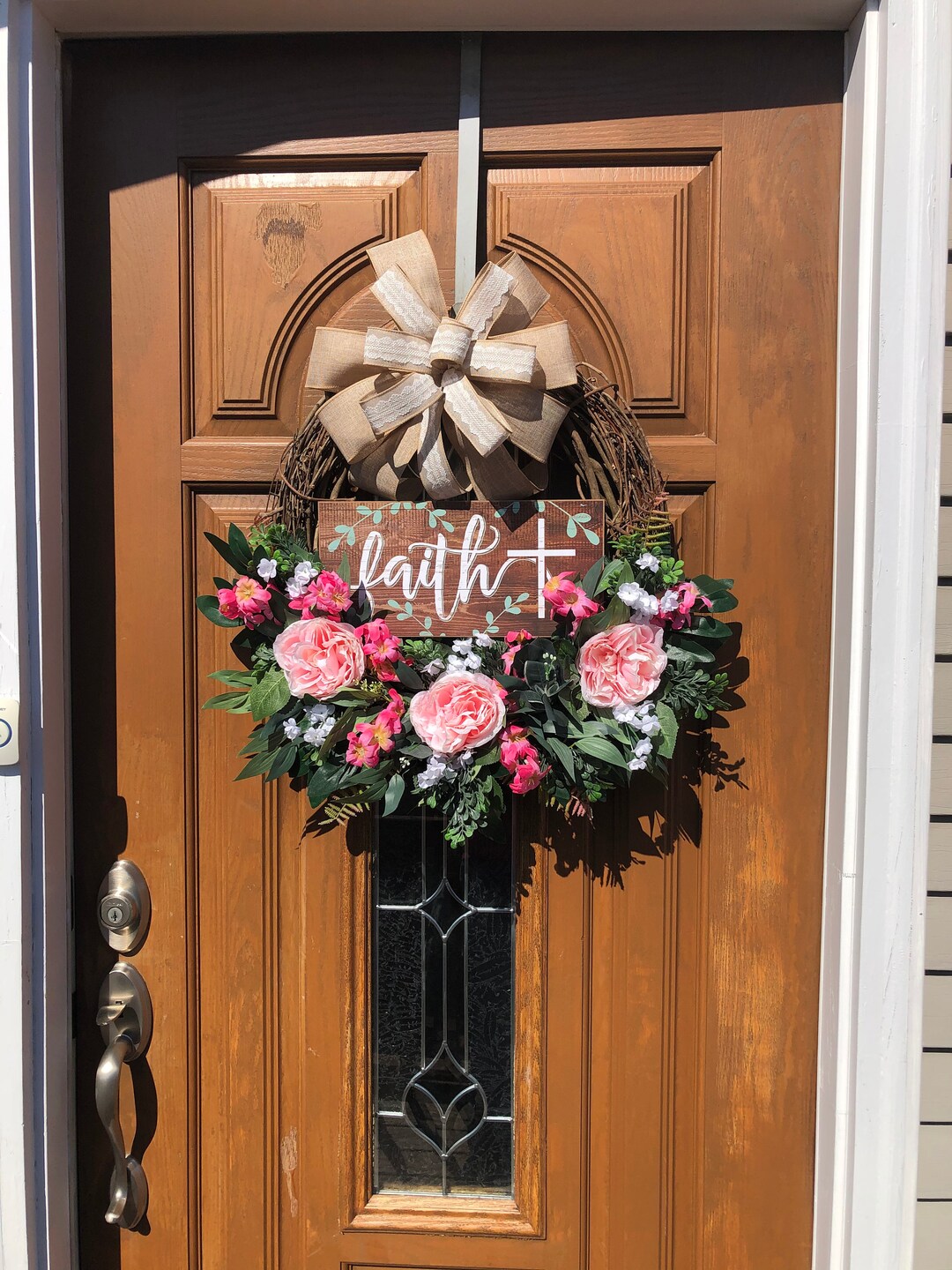 Pink Floral Wreath,pink Spring Wreath,spring Floral Wreath,i Love Pink ...