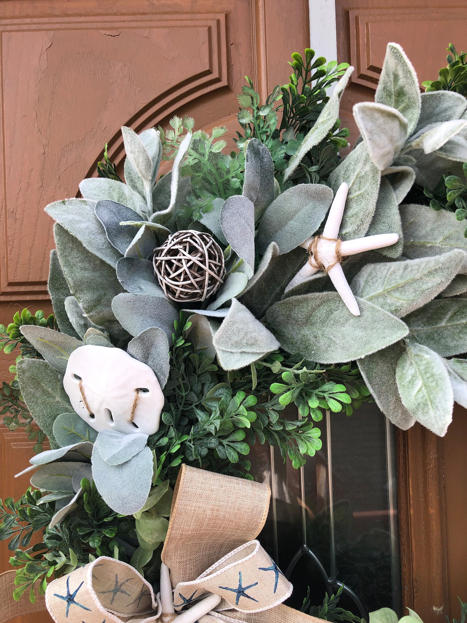 Seashell Door Wreath,seashell Door Decor,lakehouse Wreath,lakehouse ...