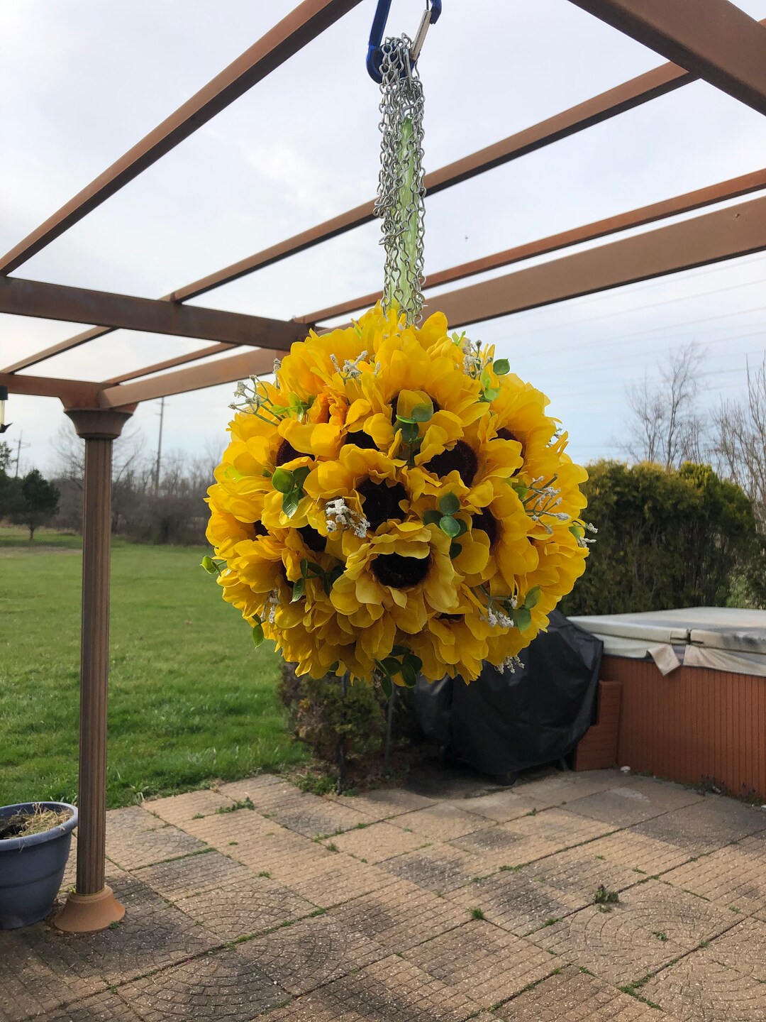 Sunflower Kissing Ball,sunflower Ball,sunflower Home Decor,sunflower ...