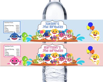 Baby Shark Labels - Etsy