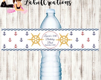 Nautical Theme Water Bottle Labels - Etsy