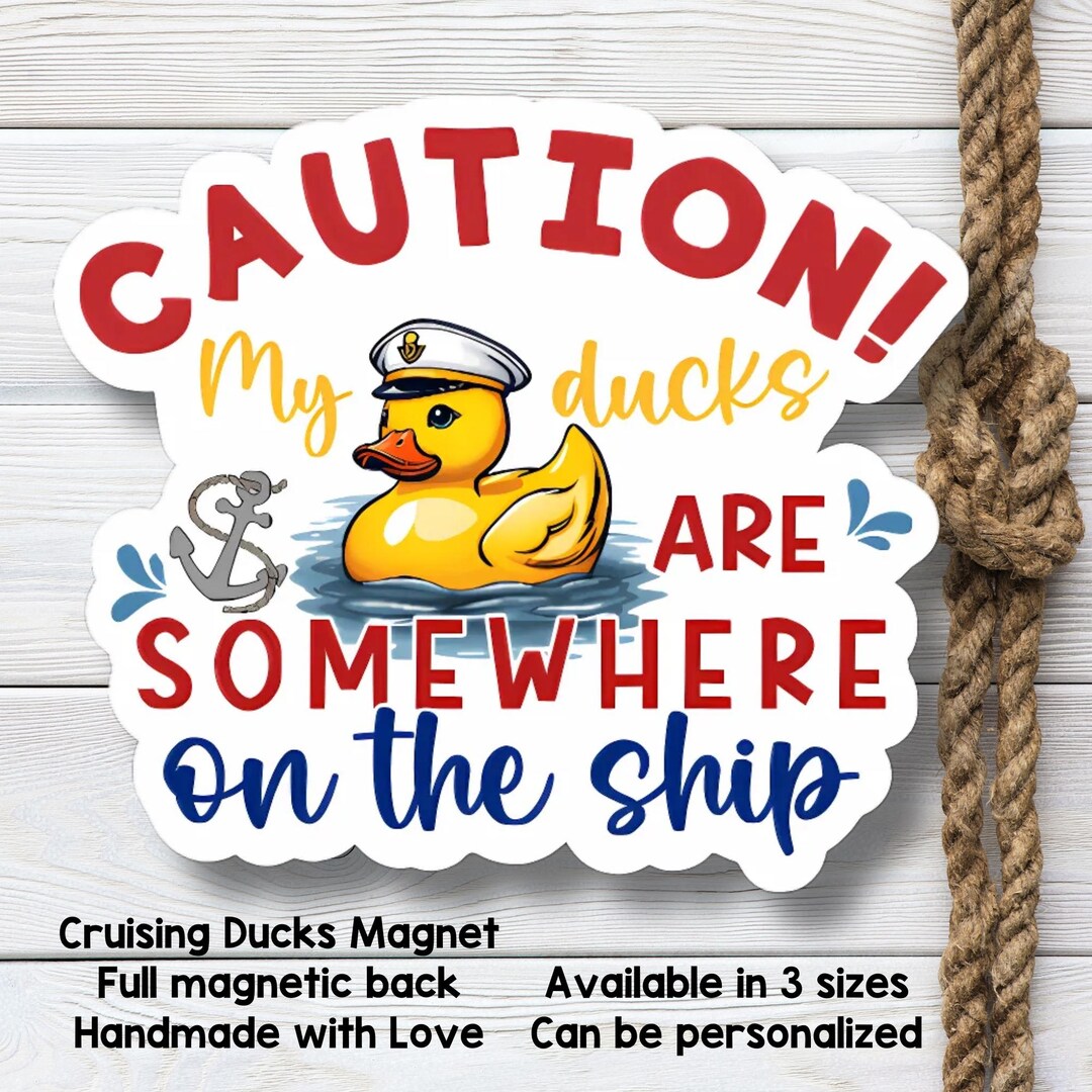 Cruise Magnet | Cruising Ducks Magnet for Cruise Cabin Door | Caution ...