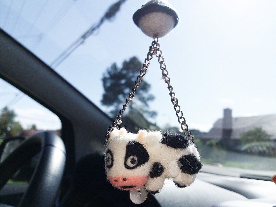 Area 51 UFO & Cow Rear View Mirror Charm / Personalized Christmas Gift ...