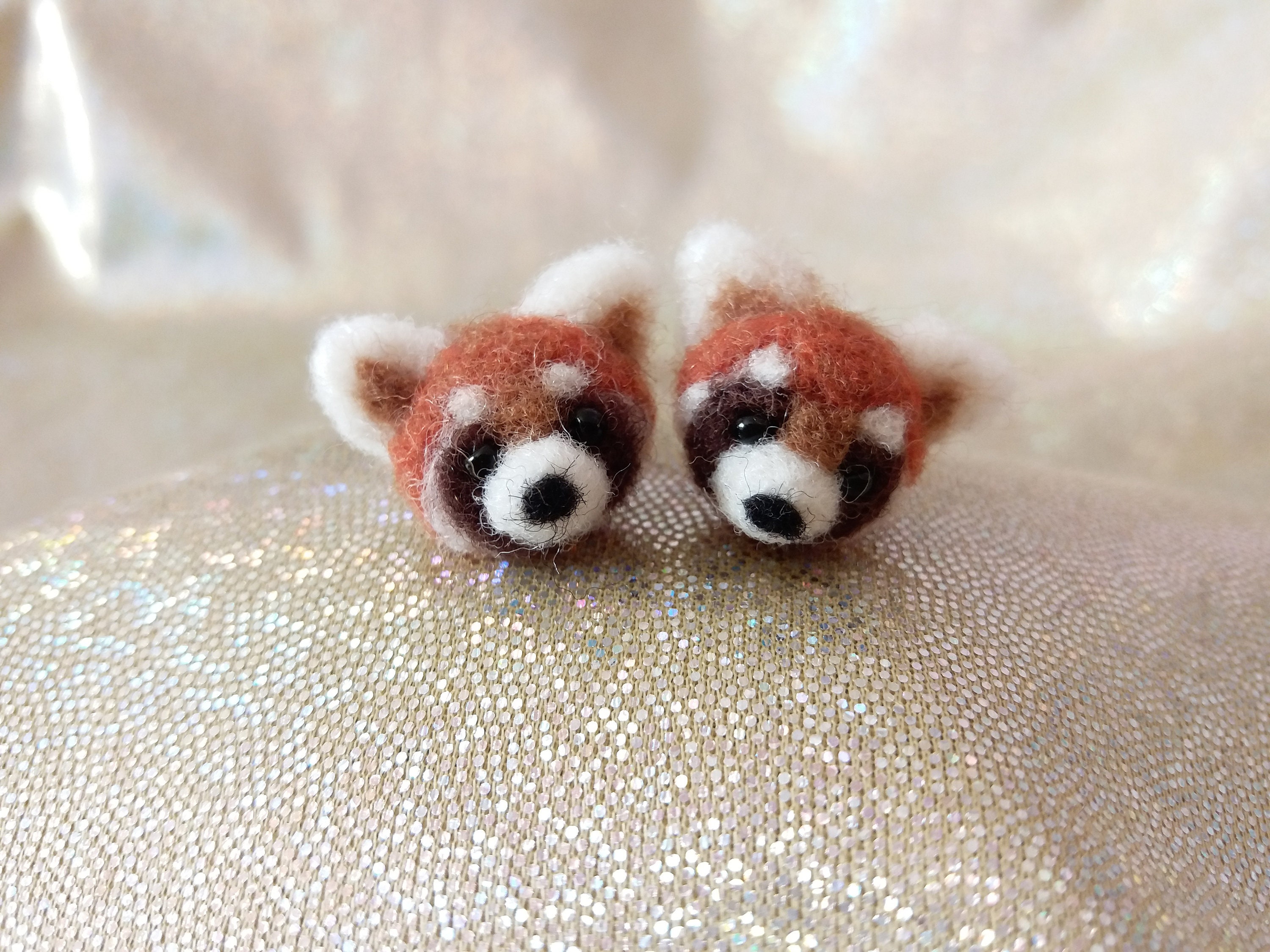 Red Panda Earrings / Cute Baby Red Panda Jewelry / Miniature | Etsy