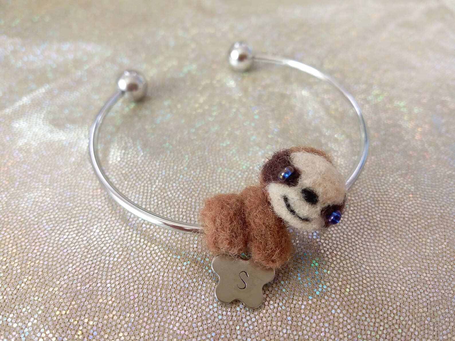 Sloth Gifts / Monogram Bracelet / Personalized Jewelry / Adjustable ...