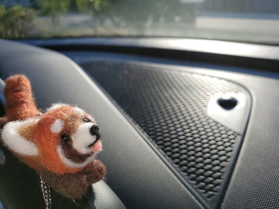 Red Panda Rear View Mirror Charm Personalized Car Accessories for Women Fluffy Plushie Animal Ornament Christmas Gift for Her GD225 Etsy