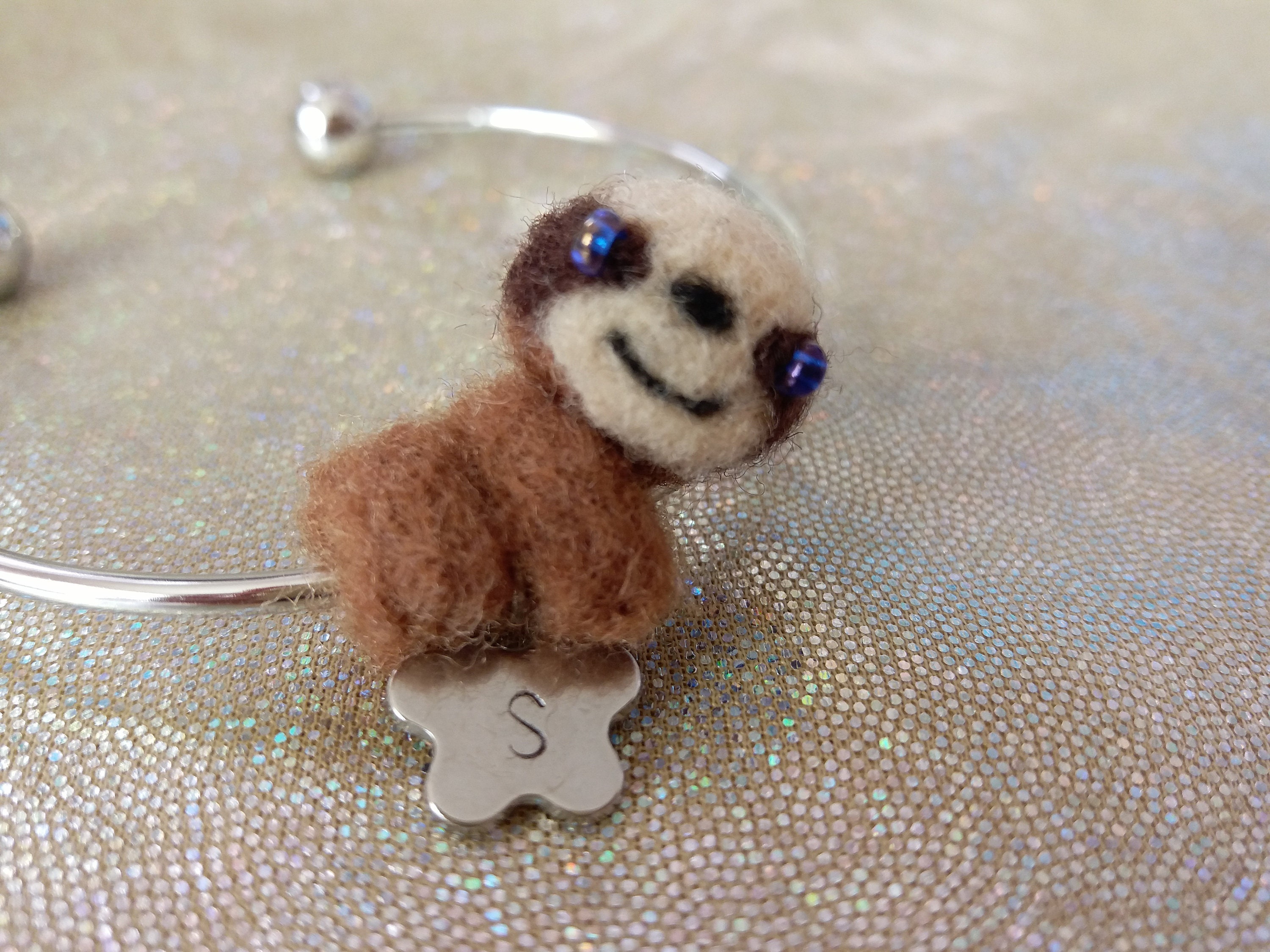 Sloth Gifts / Monogram Bracelet / Personalized Jewelry / Adjustable ...