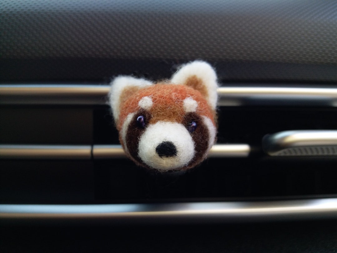 Red Panda Head Car Diffuser Air Freshener AC Vent Clip / Plush Car ...