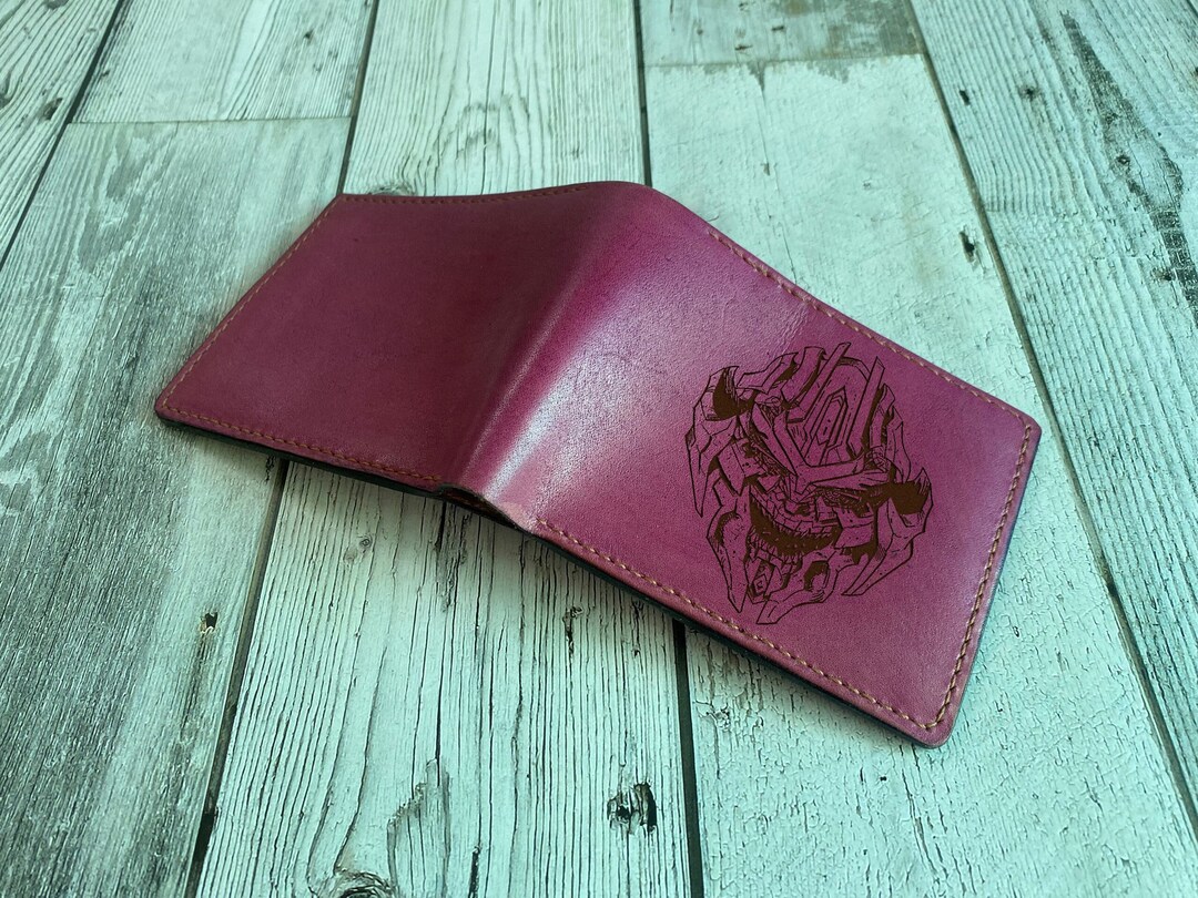 Megatron Head Engrave Leather Wallet, Transformers Leather Gift Ideas ...