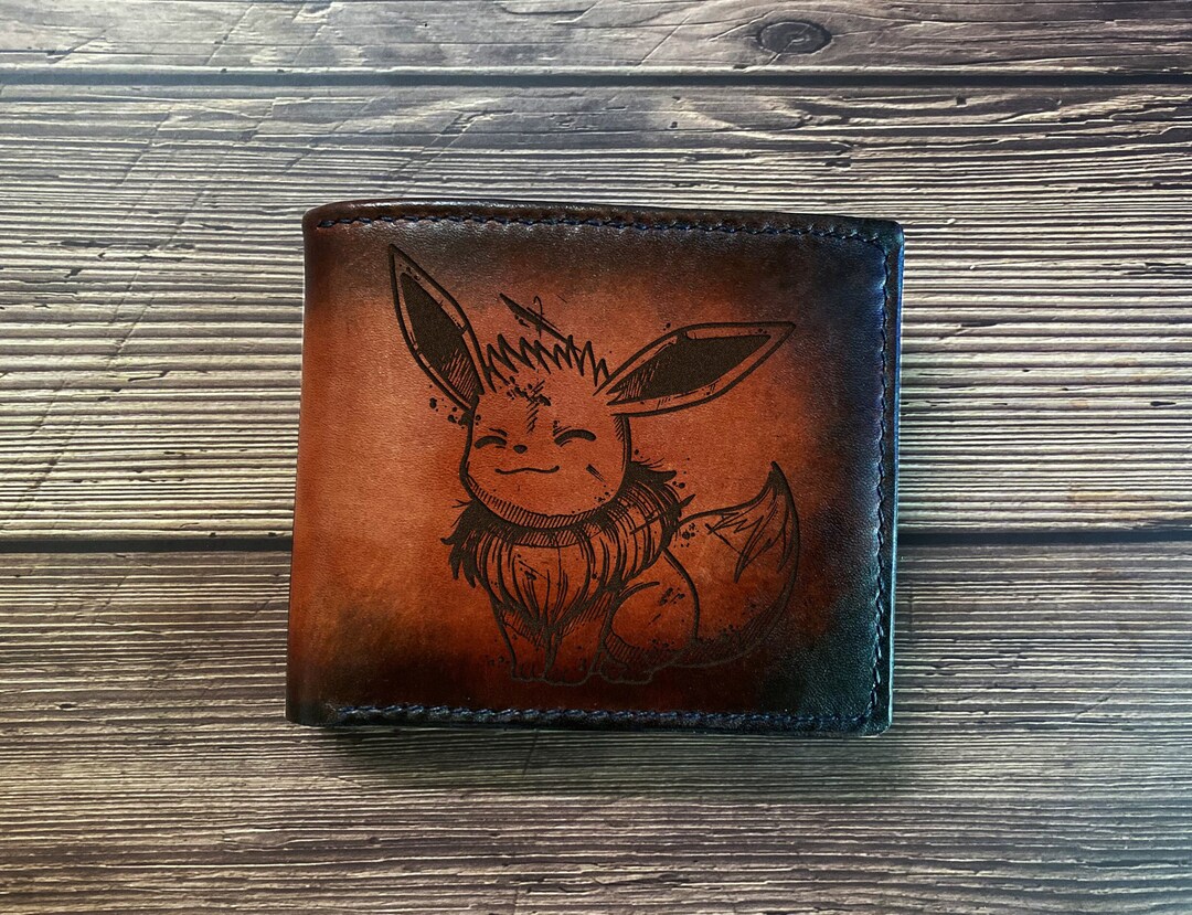 Eevee Drawing Cute Art, Custom Genuine Leather Men's Wallet, Bifold ...