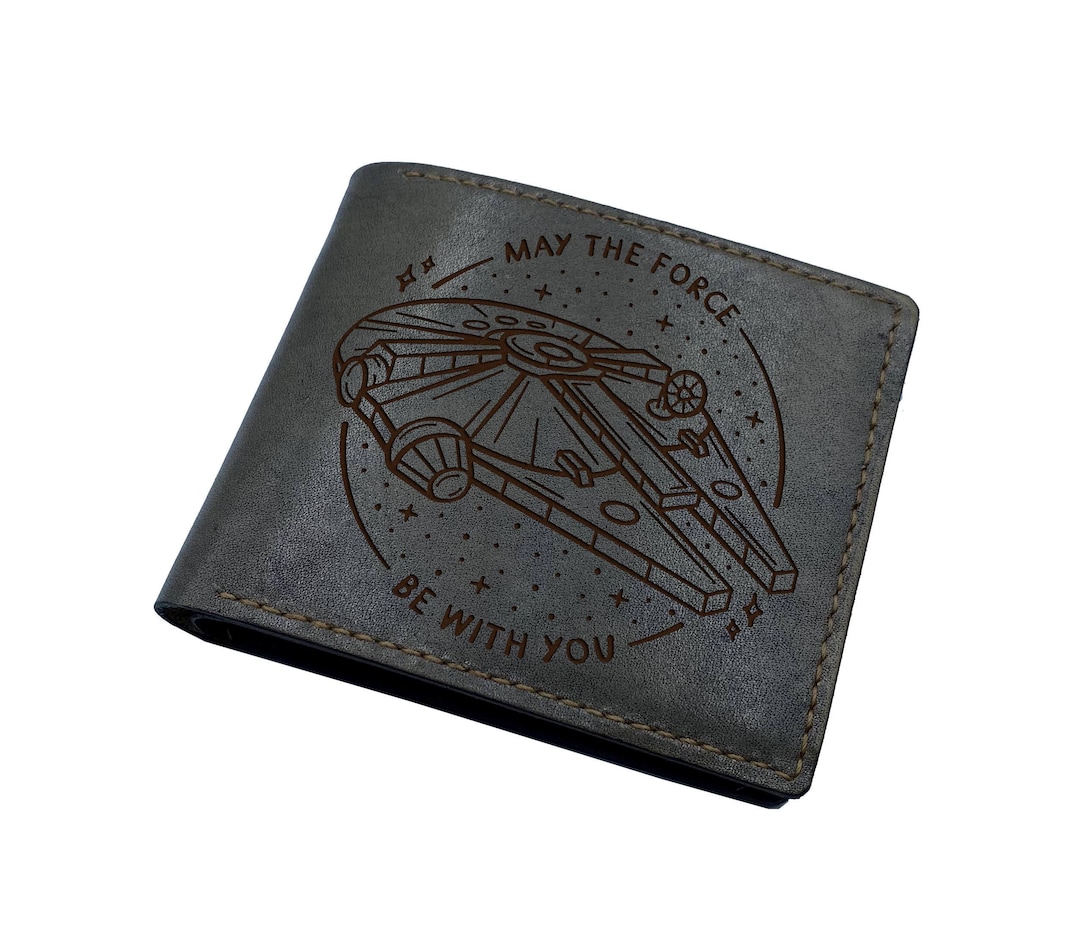 Starwars Handcrafted Wallet, Custom Engrave Leather Wallet, the Force ...
