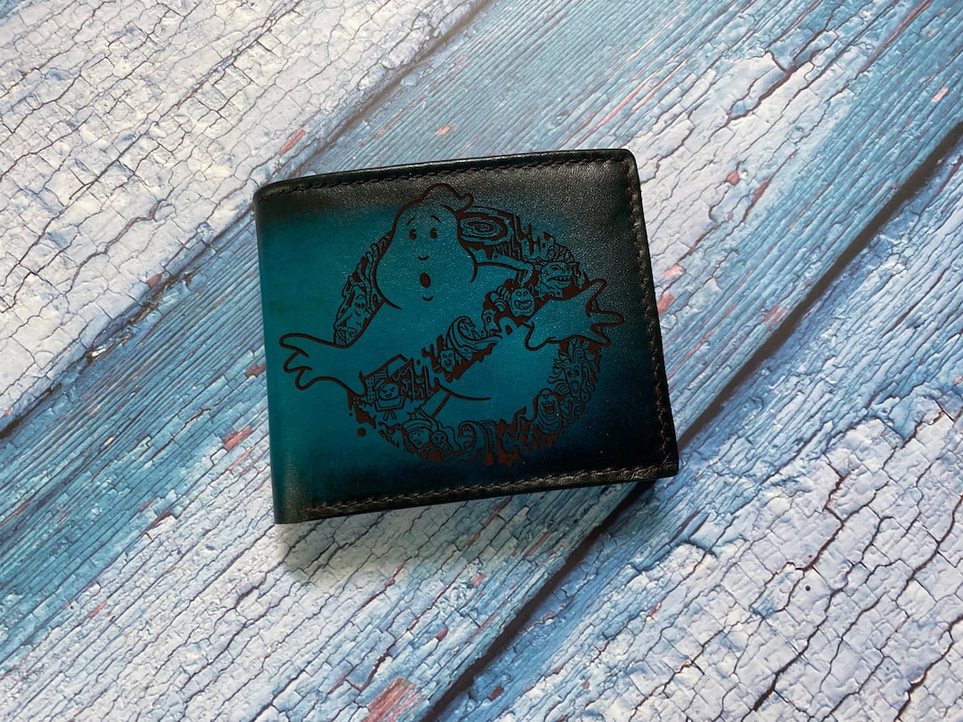 Ghostbusters Icon Leather Bifold Wallet, Custom Engrave Wallet, Horror ...