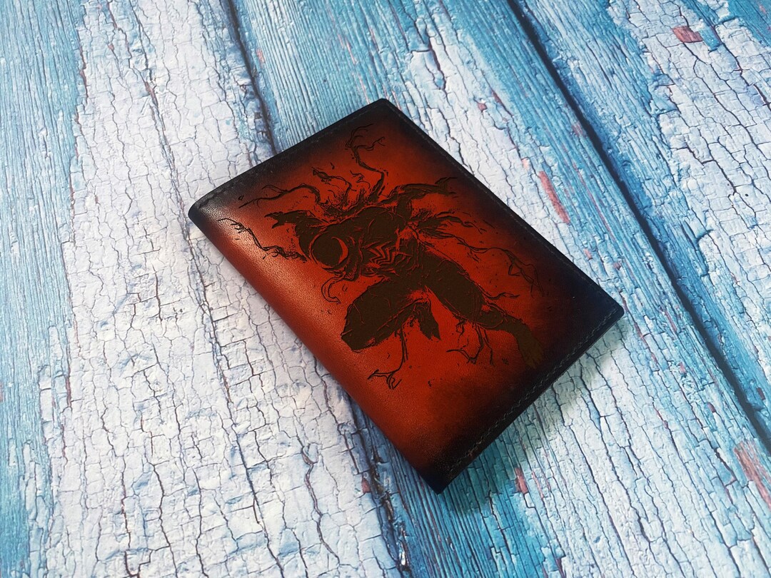 Venom Leather Passport Wallet: Personalized Supervillain Gift - Etsy UK