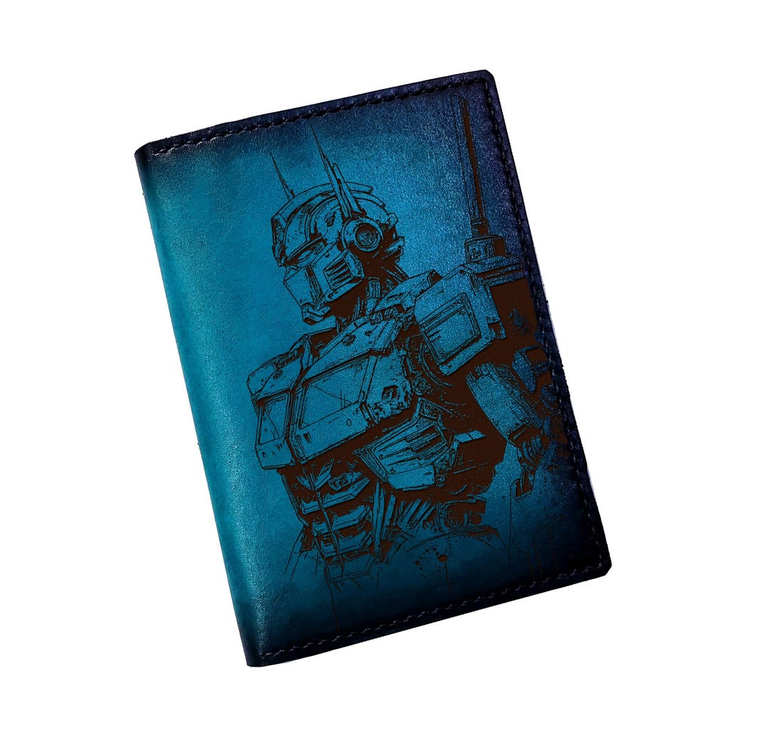 Handmade Leather Optimus Prime Wallet: Engraved Transformers Bifold - Etsy