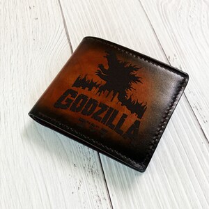 Classic Monster Leather Men's Wallet, Great Kaiju Japanese Style Wallet ...
