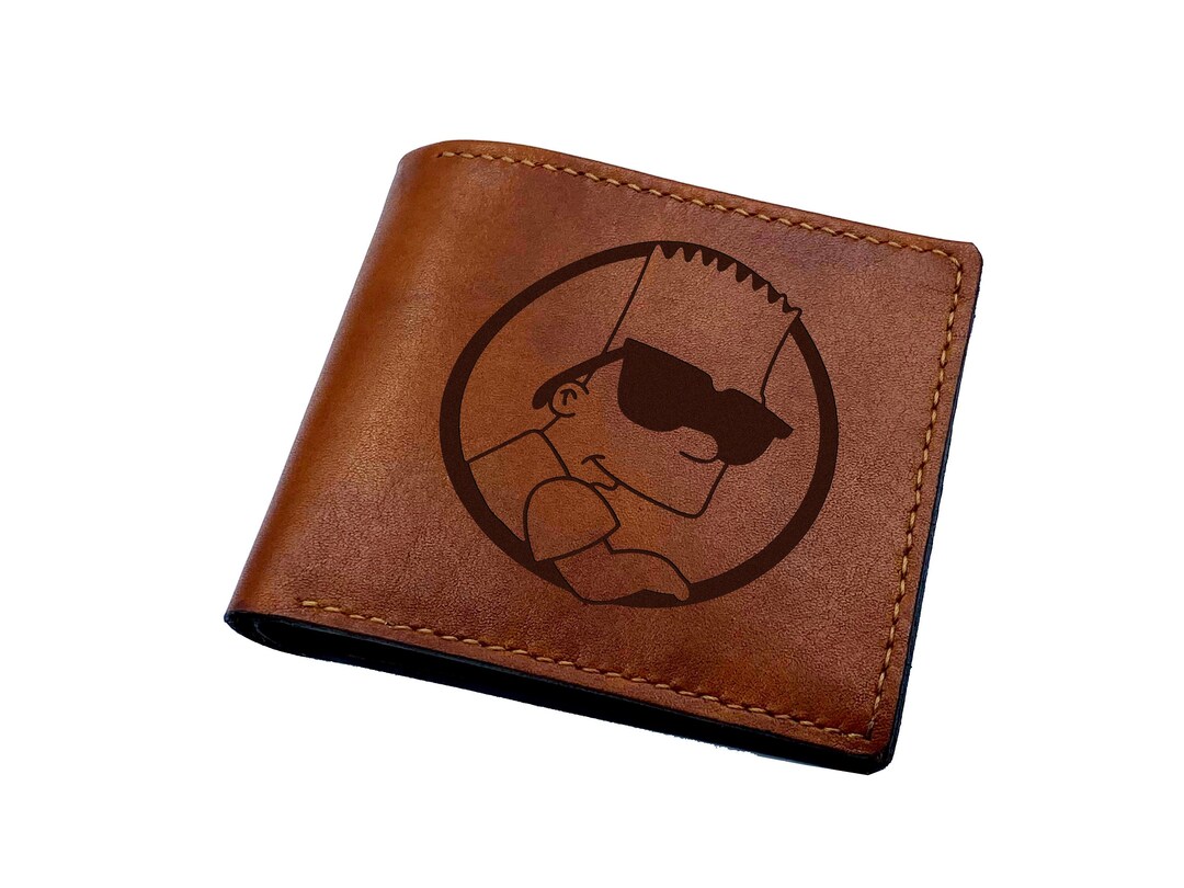 Bart Simpson Fun Leather Wallet, Animation Leather Gift Ideas, Simpson ...