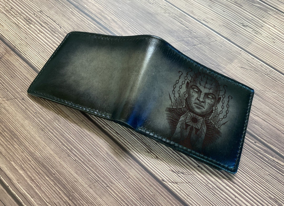 Pinhead Leather Wallet: Horror Character Gift - Etsy
