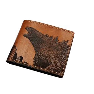 King Kong Godzilla Leather Handmade Wallet, Monsterverse Gift Ideas ...