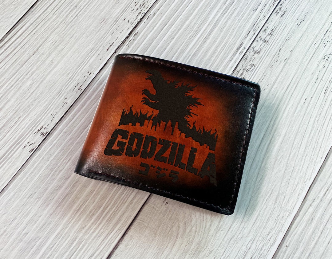 Classic Monster Leather Men's Wallet, Great Kaiju Japanese Style Wallet ...