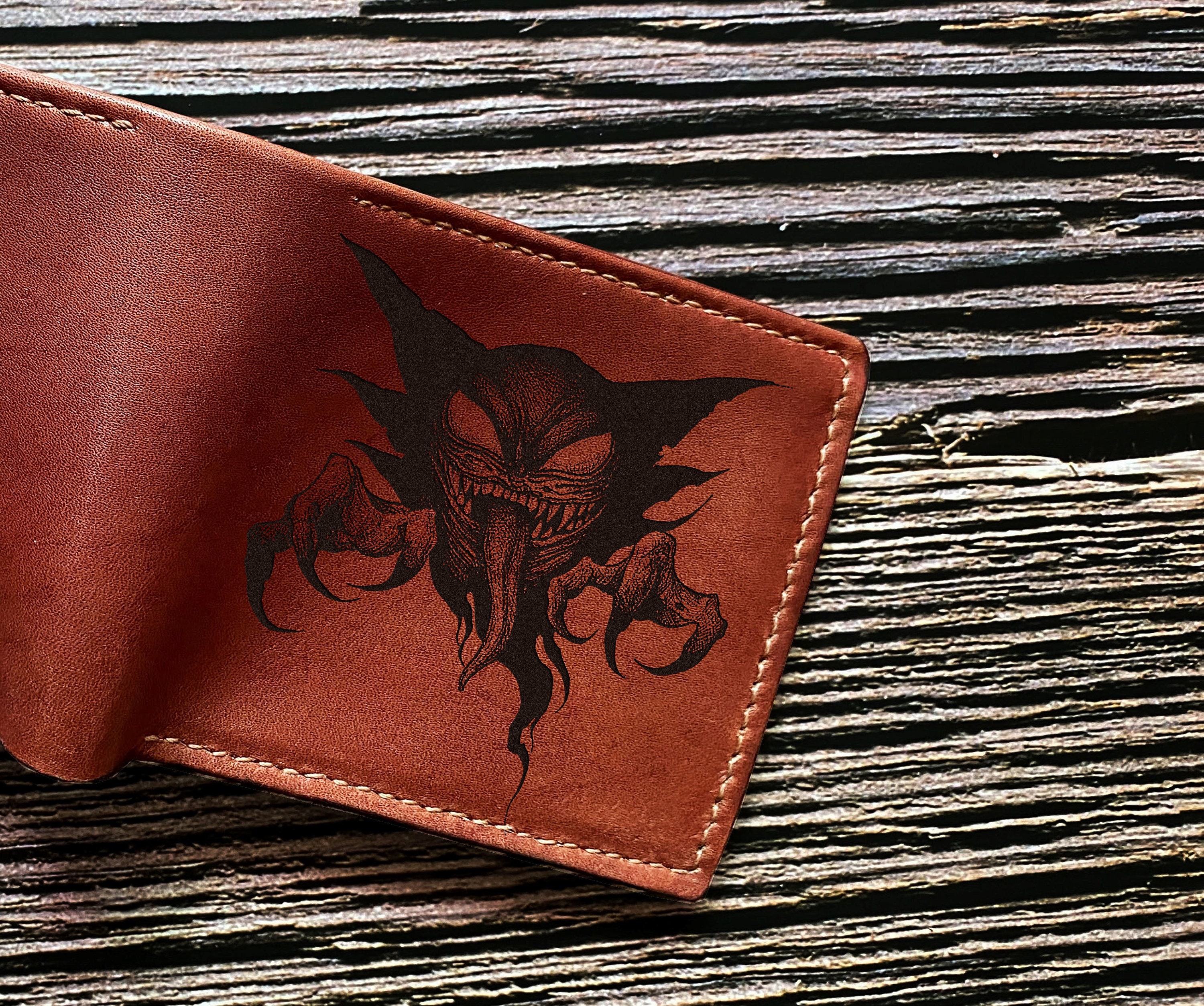 Haunter Pokemon Leather Wallet, Custom Name Engraving Gift Ideas ...