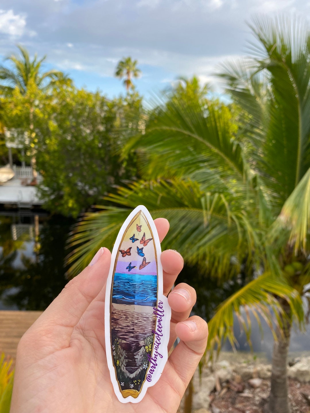 One Artist Surfboard Sticker Surf Stickers Beach Stickers - Etsy