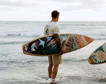 Surfboard Hand Painted Art - Etsy