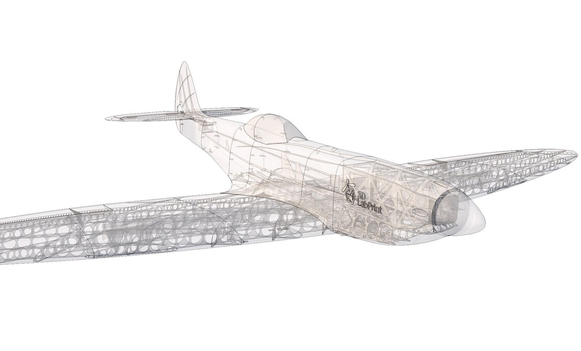 Spitfire MK XVI 38 3D Printed RC Plane 3dlabprint Radio - Etsy