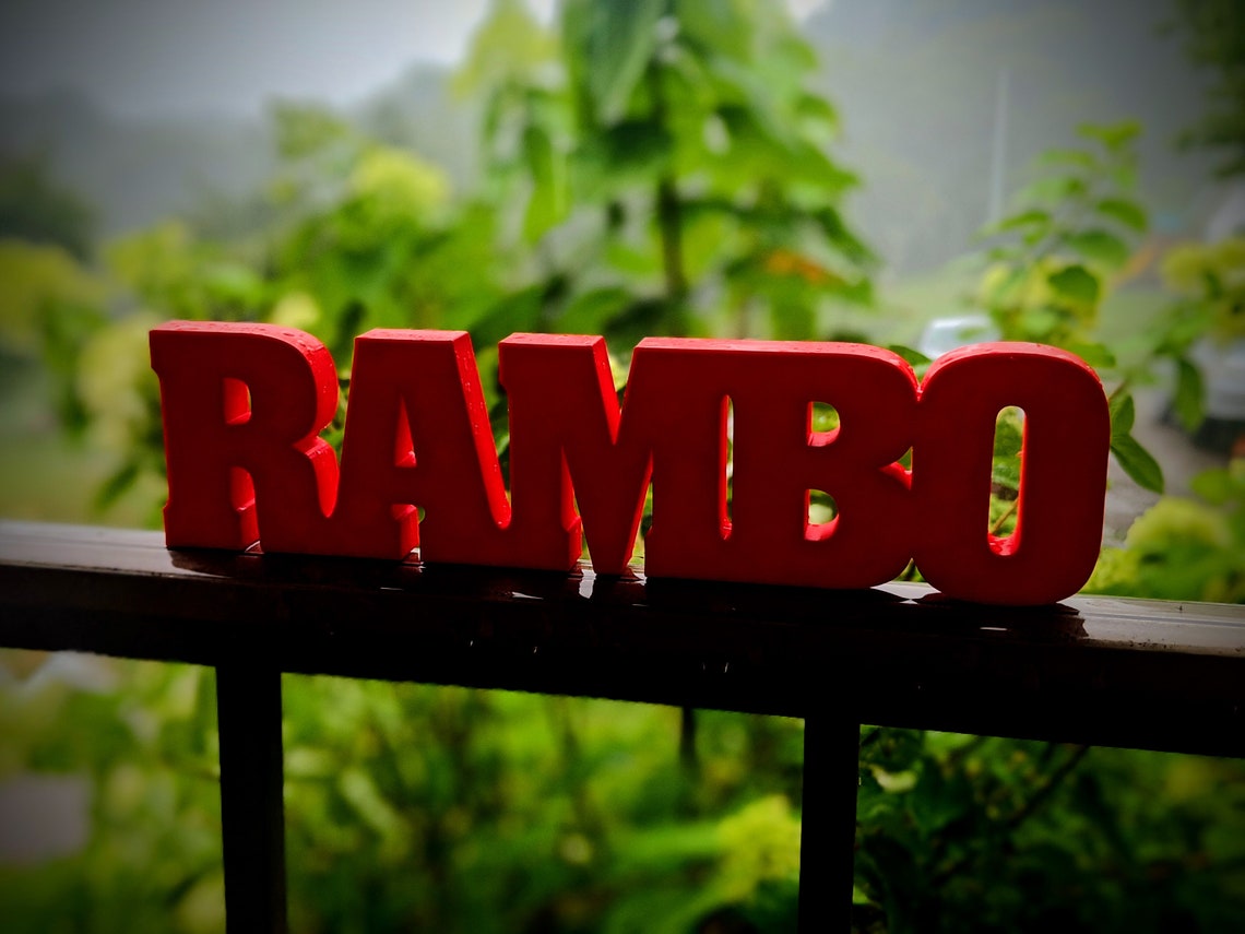 Rambo Logo Shelf Wall Art Display Desk Art Cult Film Classic | Etsy