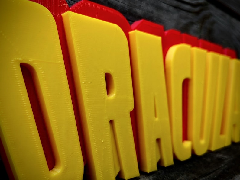 Dracula 1931 Movie Logo Film Collection Shelf Art Sign Display ...