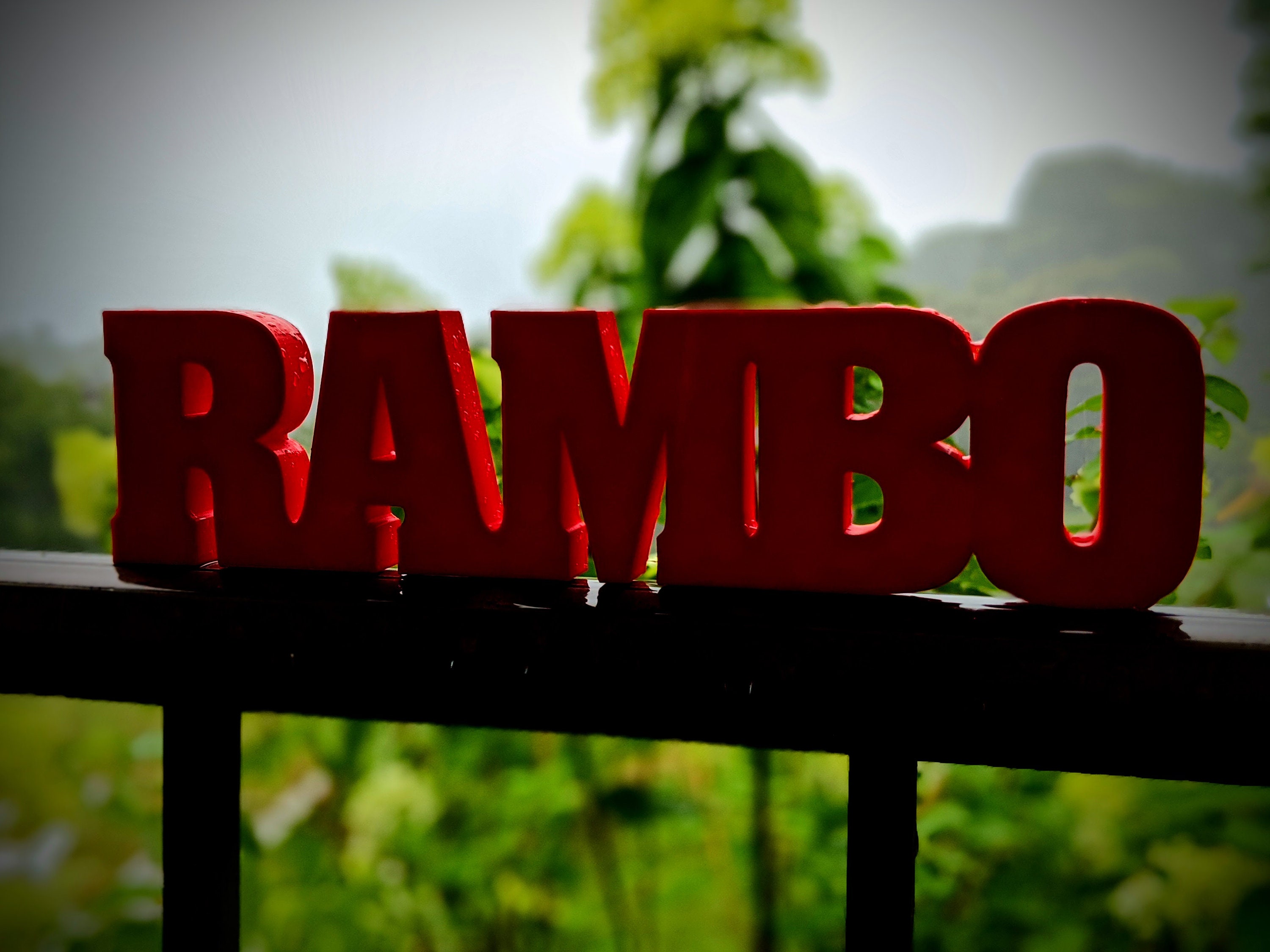 Rambo Logo Shelf Wall Art Display Desk Art Cult Film Classic Game Comic ...