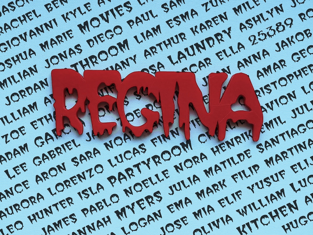 Oozing Blood 3D Printed Personalized Name Plate Custom Horror Plaque ...