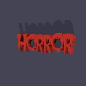Horror Movie Genre Sign, PLA Plastic Shelf Display - Etsy
