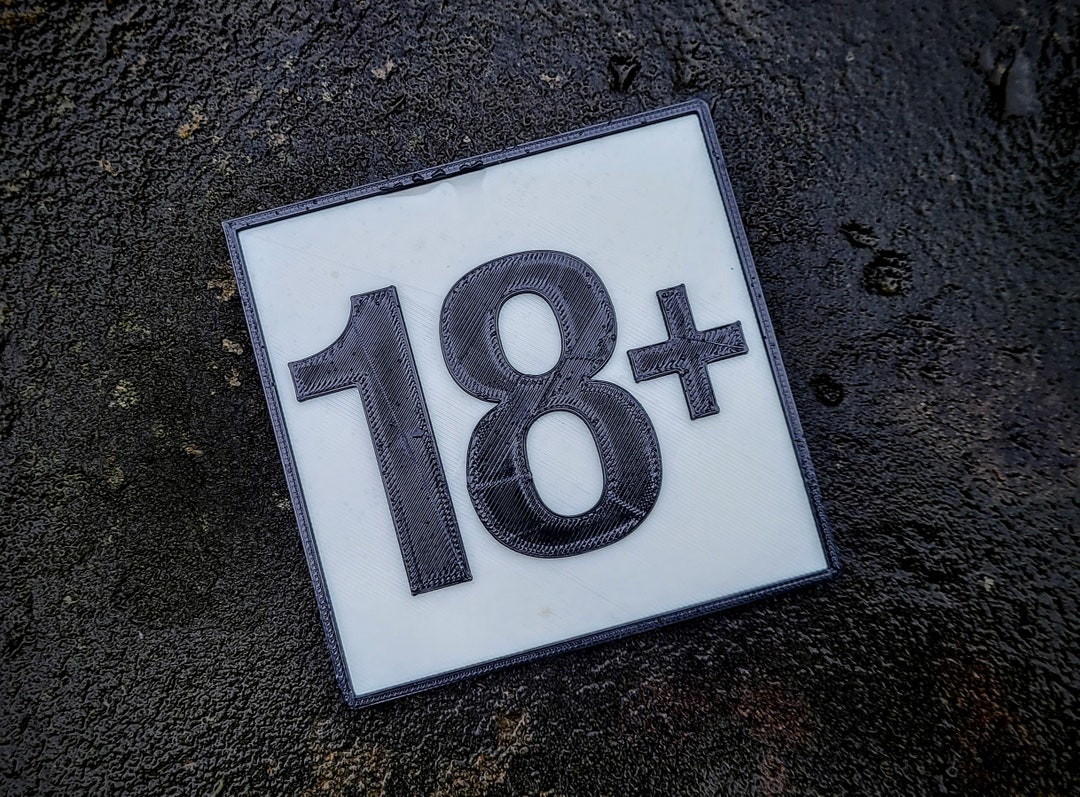 18 18 or Older Sign Genre Sign for Movie Shelf Diorama Sign 18 Plus ...