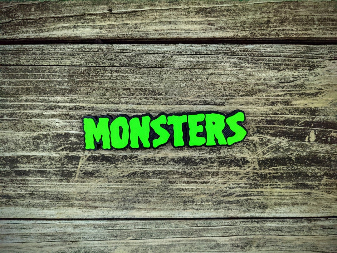 Monsters Shelf Art Diorama Display Movie Room Sign - Monster Collection ...
