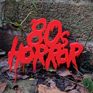 1980's 80's Horror Shelf Art, Movie Display Sign for Horror Film ...