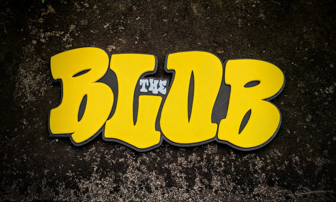 The Blob 1958 Film Sign for Movie Shelf - Movie Room Sign - Classic ...