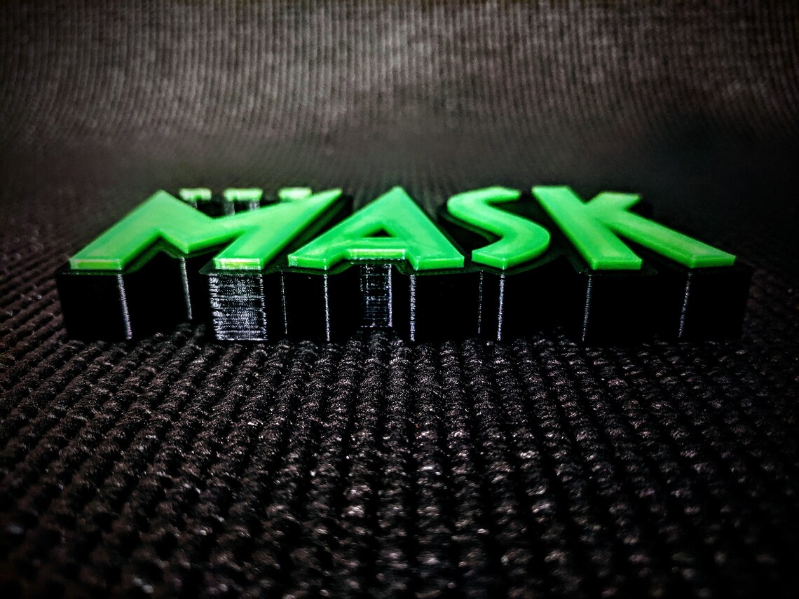 The Mask Movie Logo Shelf Wall Art Display Desk Art Cult Film - Etsy