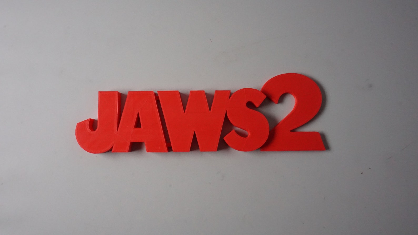 JAWS 2 Movie Shelf Display Cult Film Logo Sign Glow and Color - Etsy