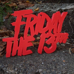 Friday the 13th Shelf Art, Movie Display Complement to Horror Film ...