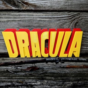 Dracula 1931 Movie Logo Film Collection Shelf Art Sign Display ...