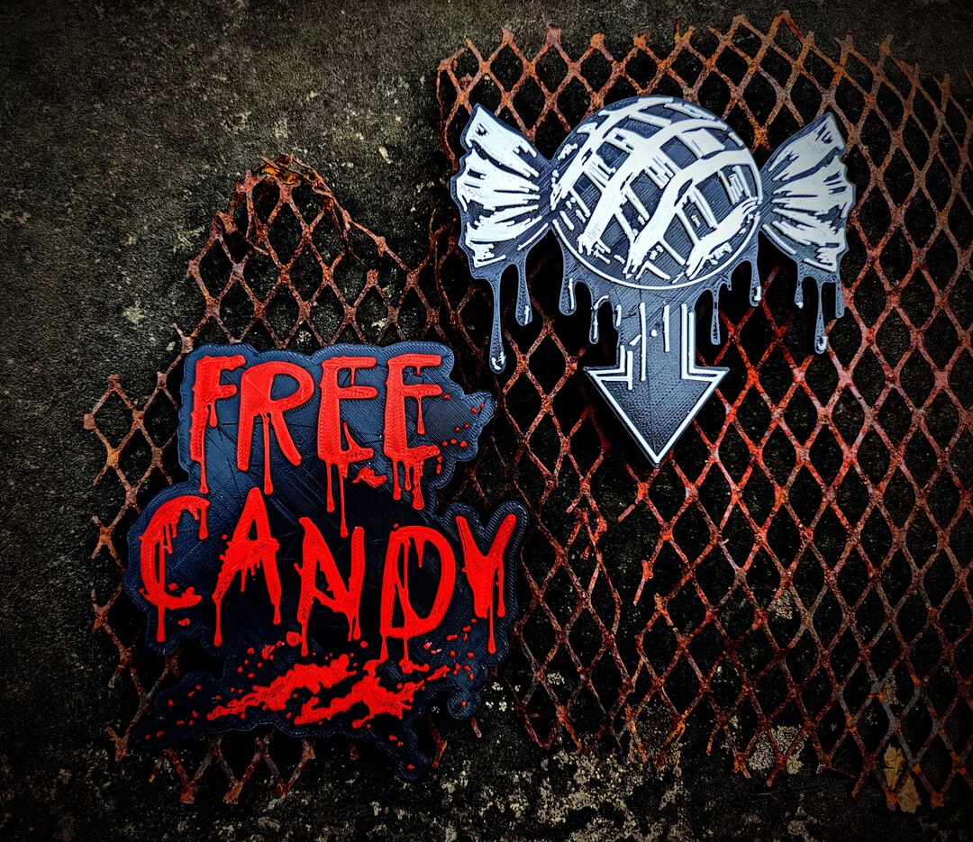 Free Candy Sign Set – Horror Halloween Wall Decor, Goth Gift Pair - Etsy