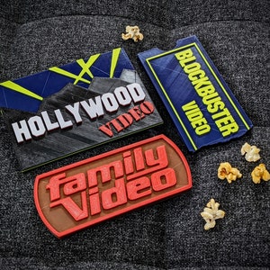 Movie Store Fan 3 Sign Set Shelf Display Collection Room Sign ...