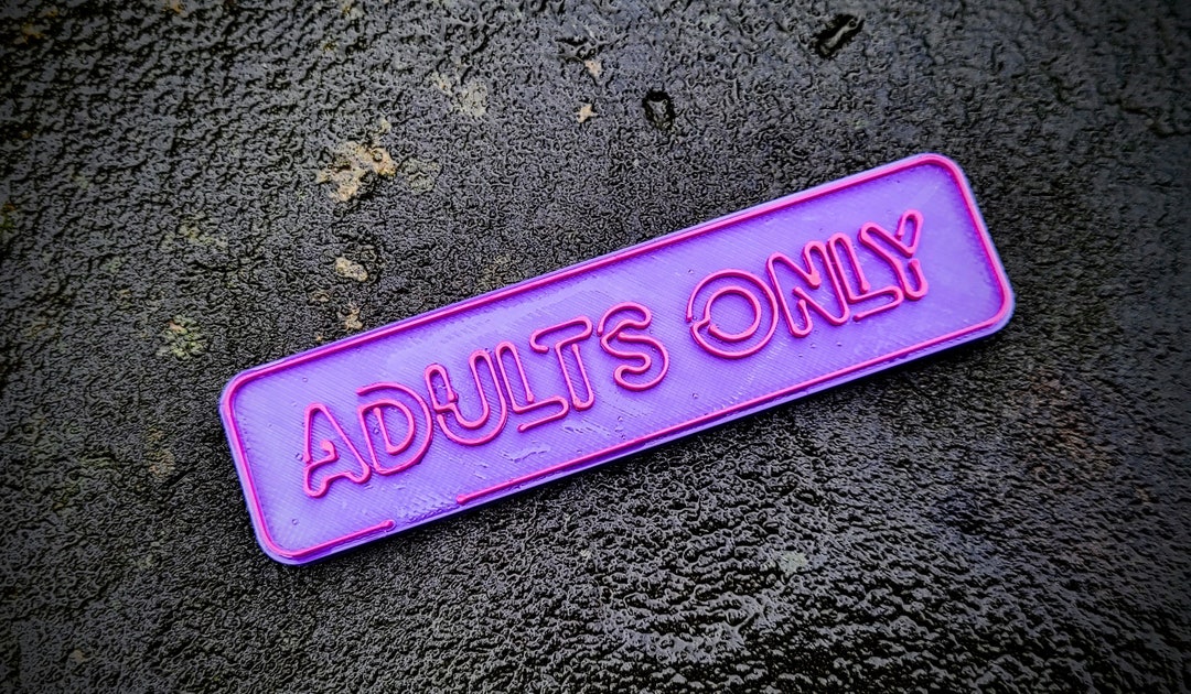Adults Only Genre Sign for Movie Shelf - Diorama Sign - 18+ Adults Only ...