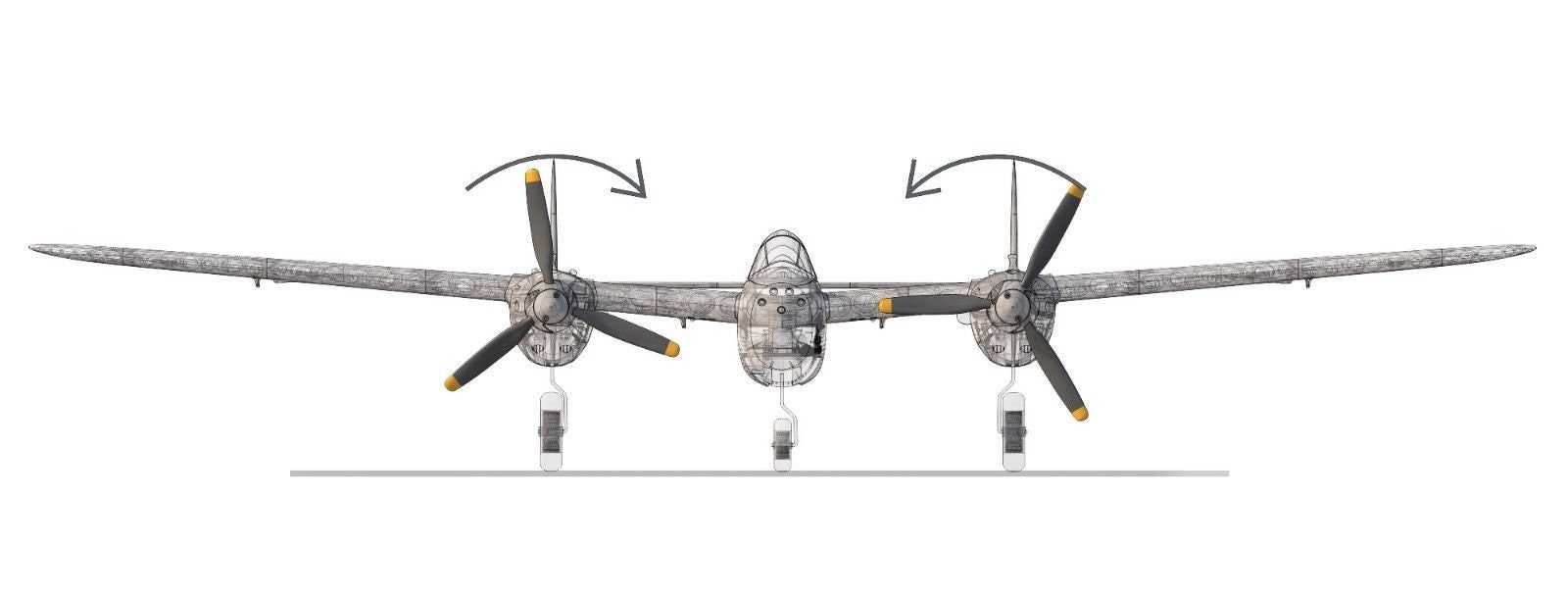 P-38 Lightning 55" 3D Printed RC Plane 3dlabprint Model P 38 Airplane ...