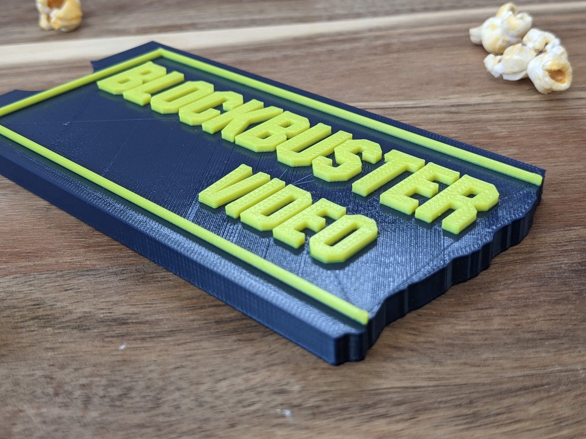 Blockbuster Video Movie Store Fan Shelf Display Collection Room Sign ...